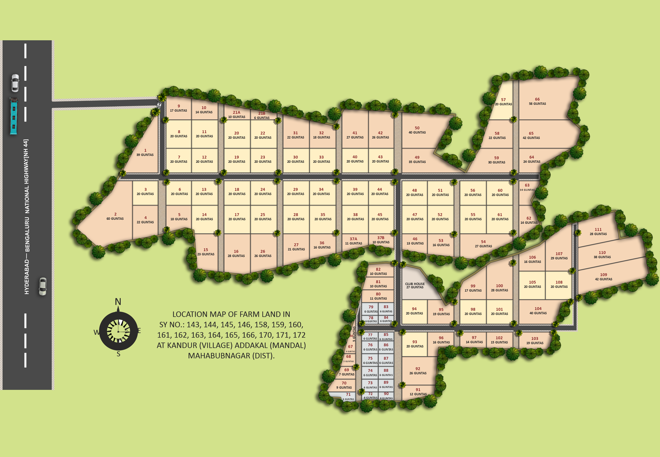Greenfield Project: Farmland Plots for Sale in Kommireddy Palli ...